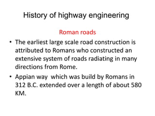 History of road | PPTX