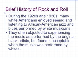 History of Rock n' Roll | PPT