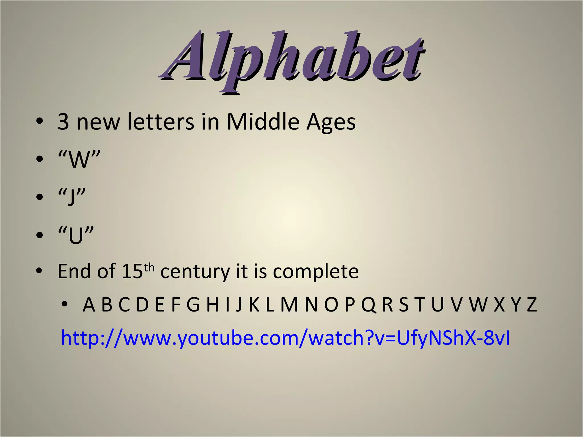 History of roman alphabet dd2.12.10