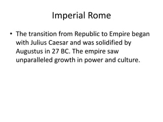 A Short History of the Amazing City of Rome | PPTX