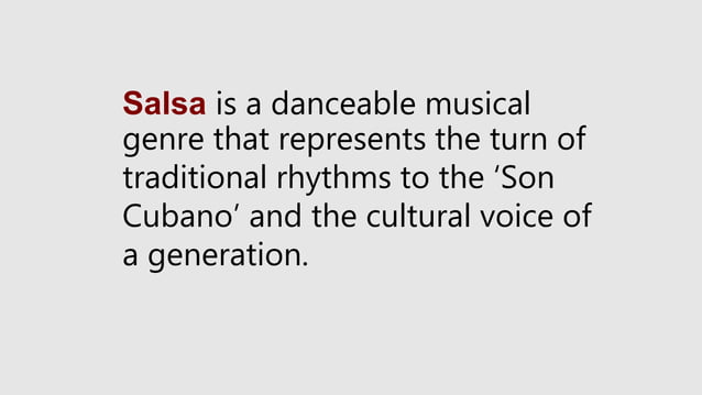 History of salsa | PPTX