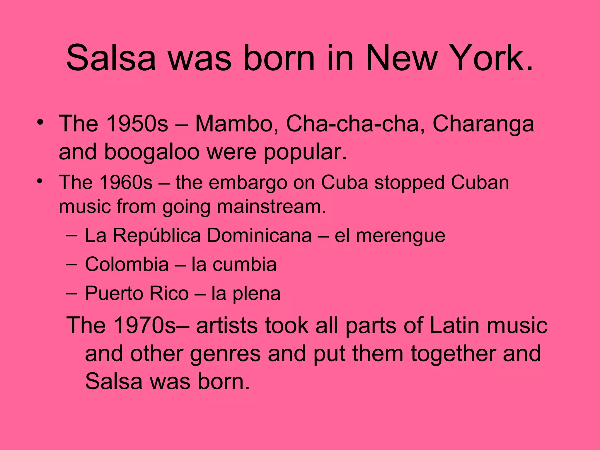 History of salsa music | PPT