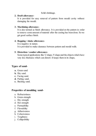 History of sand casting | DOCX