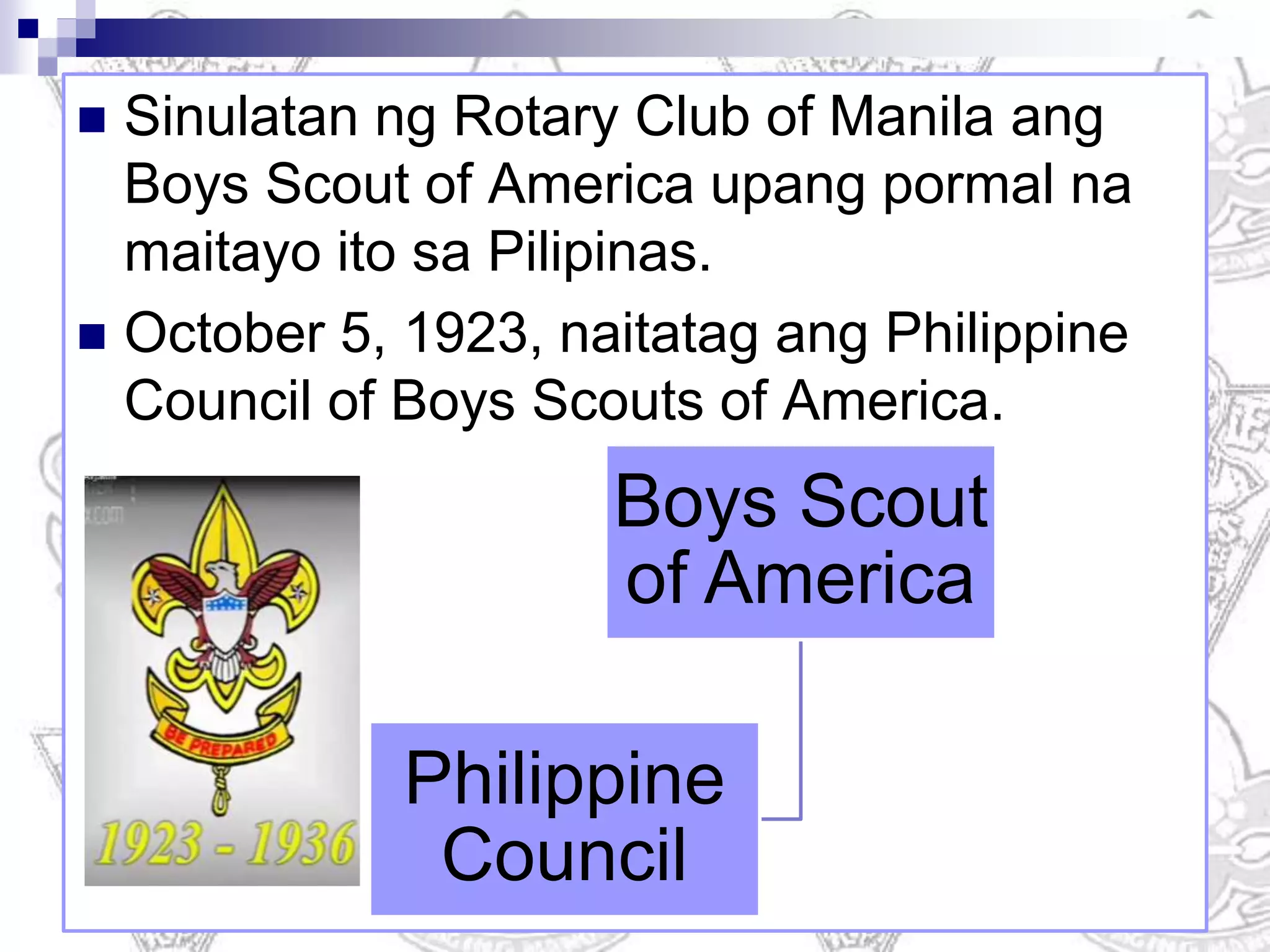 History of scouting in the philippines | PPTX