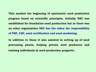 History of seed indusry in India and global seed industry | PPTX