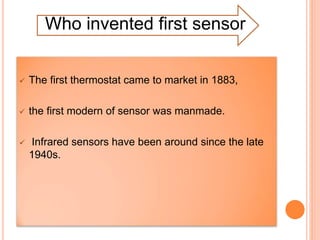 History of sensors | PPTX