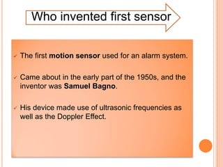 History of sensors | PPTX