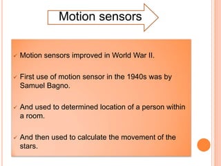 History of sensors | PPTX
