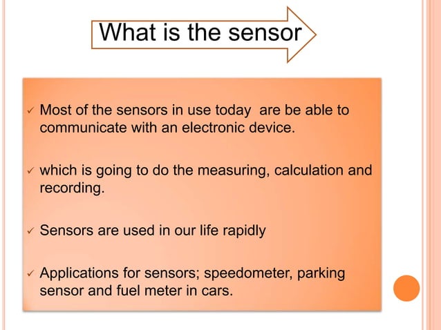 History of sensors | PPTX