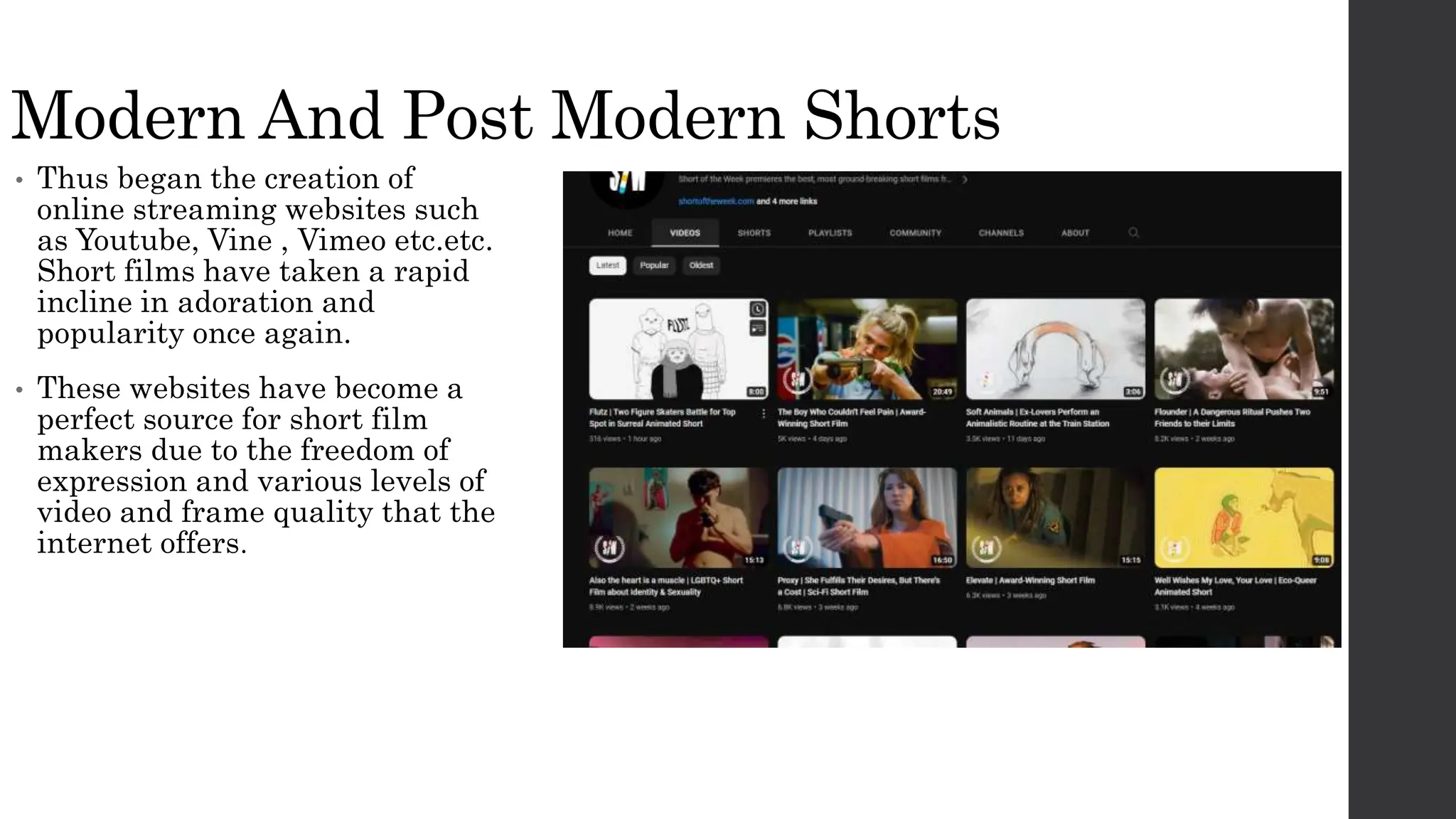 History of Short Film A Level Media [Autosaved].pptx