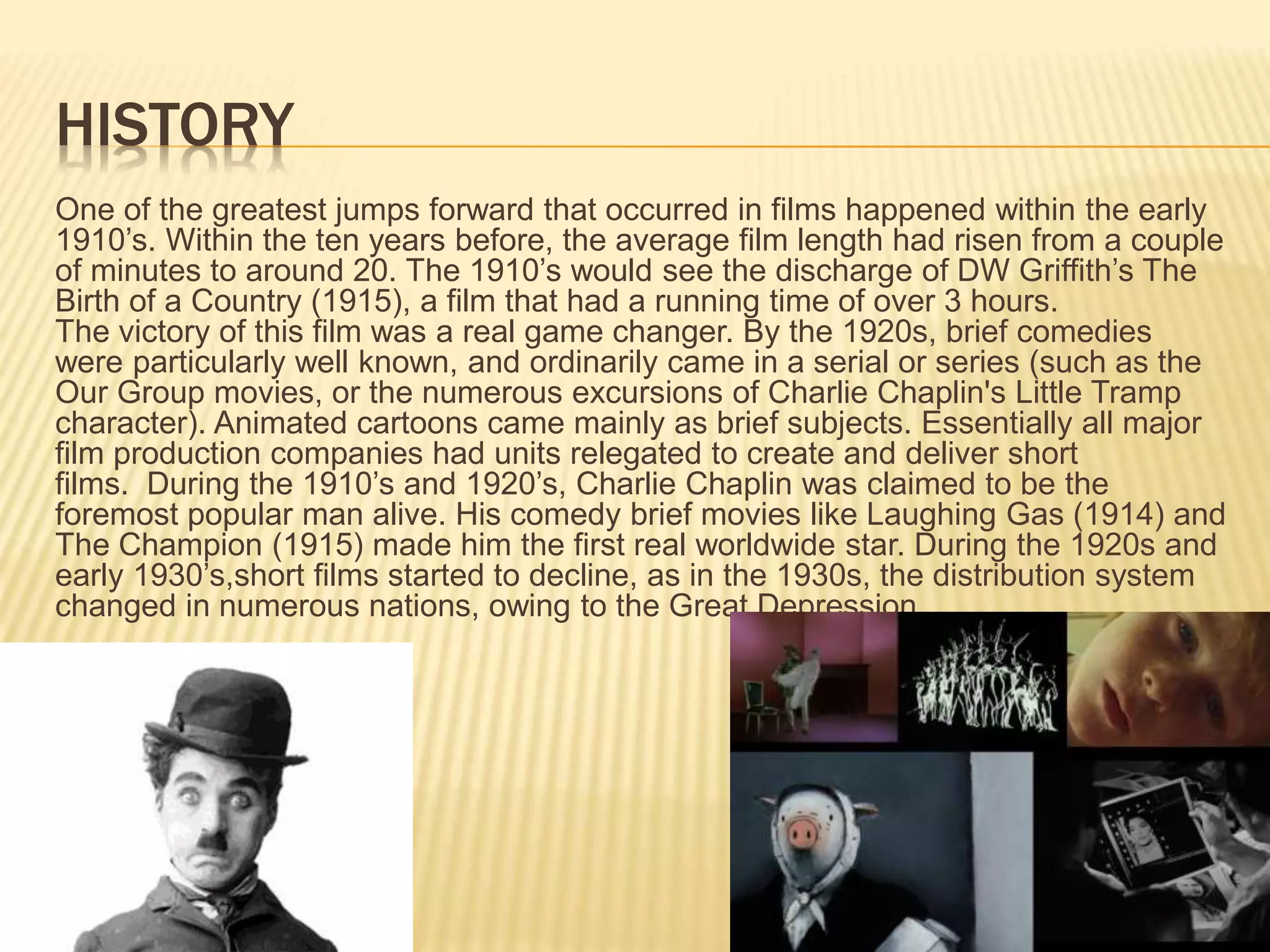 History of Short Films | PPTX