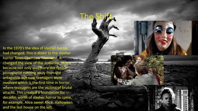 History of slasher horror | PPTX | Horror | Genres
