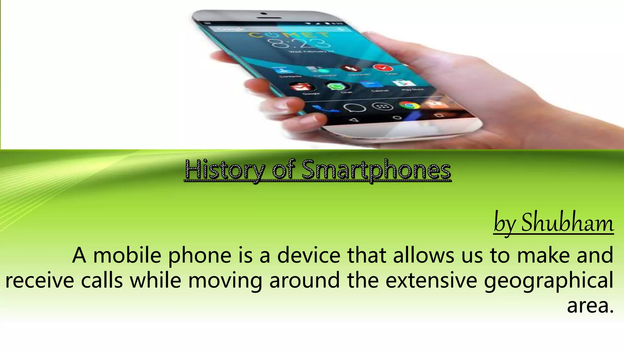 History of smartphones | PPT