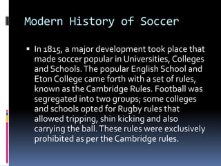 History of soccer | PPT
