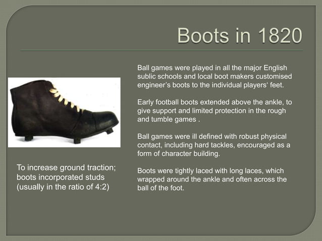 History of soccer boots | PPTX