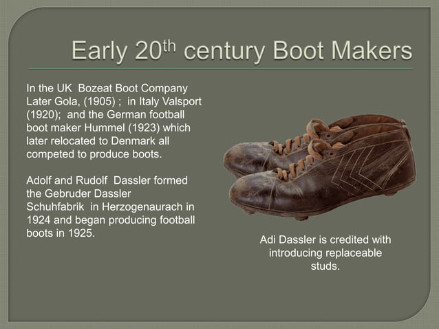 History of soccer boots | PPTX