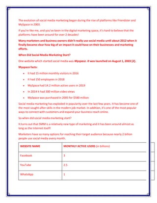 "Chronicles of Social Media: Tracing the Evolution of Social Media" | PDF