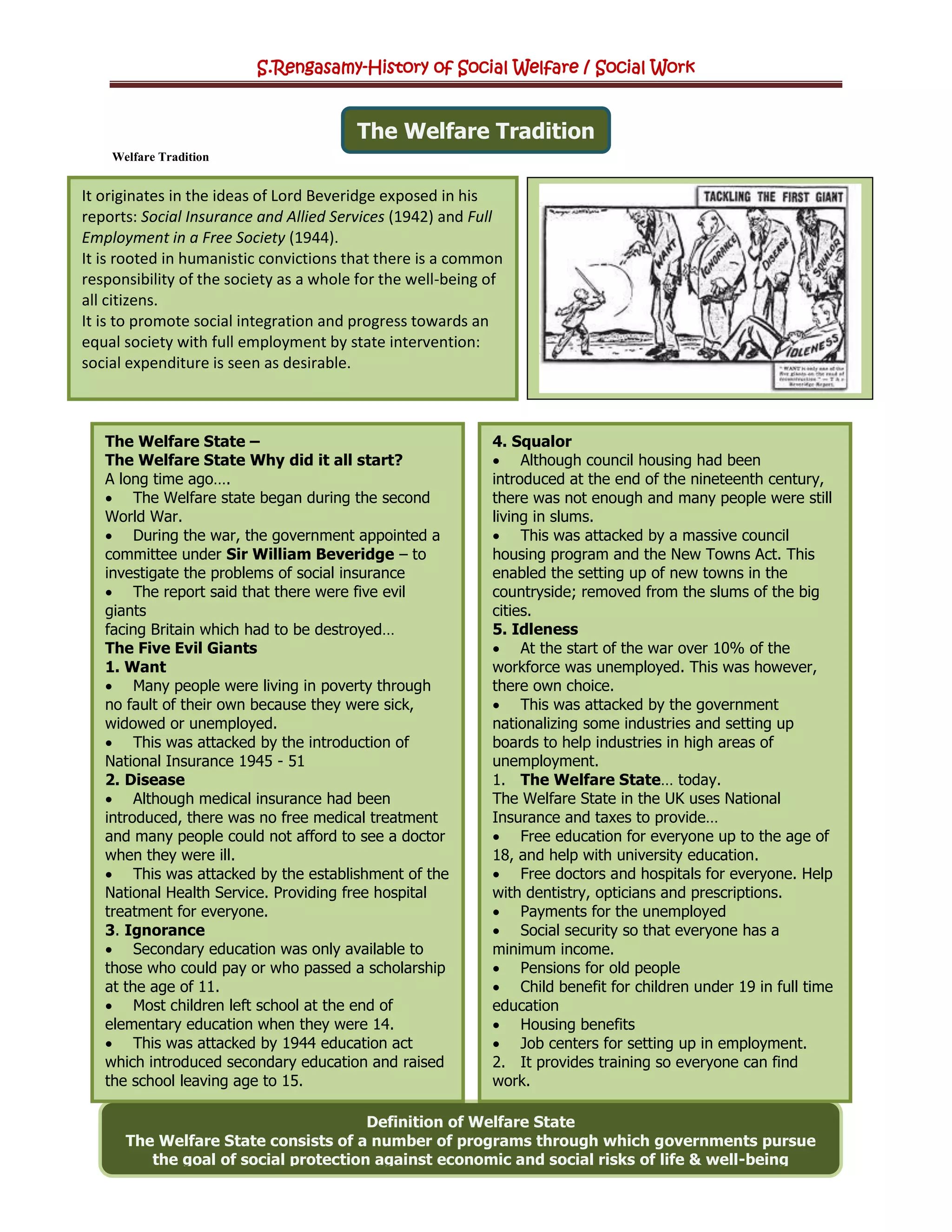 History of social welfare social work | PDF