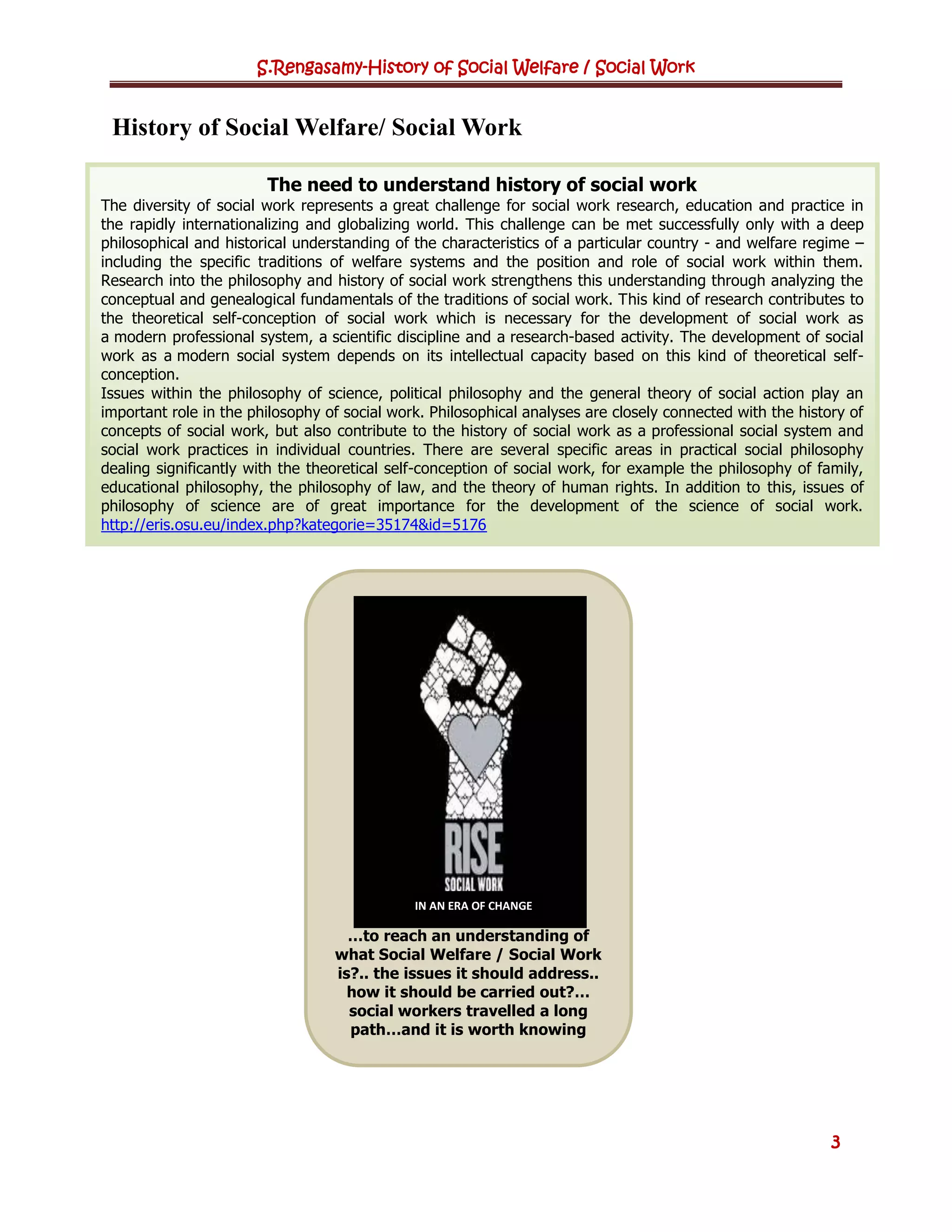 History of social welfare social work | PDF