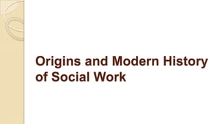 History of social work | PPTX