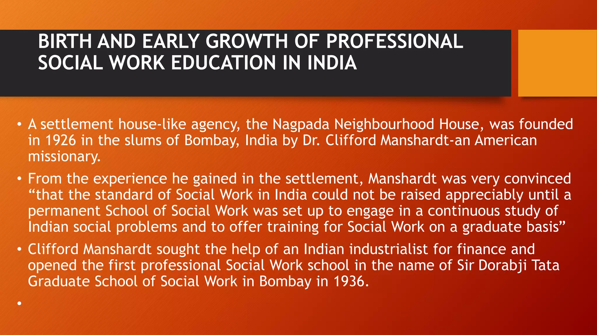 Origin of Social Work in UK-USA-INDIA | PPTX