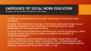 Origin of Social Work in UK-USA-INDIA | PPTX