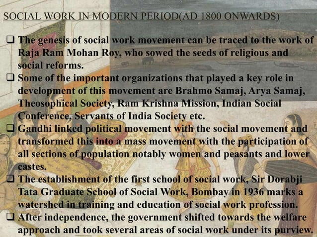 History of social work in india | PPTX | Hinduism | Religion & Spirituality