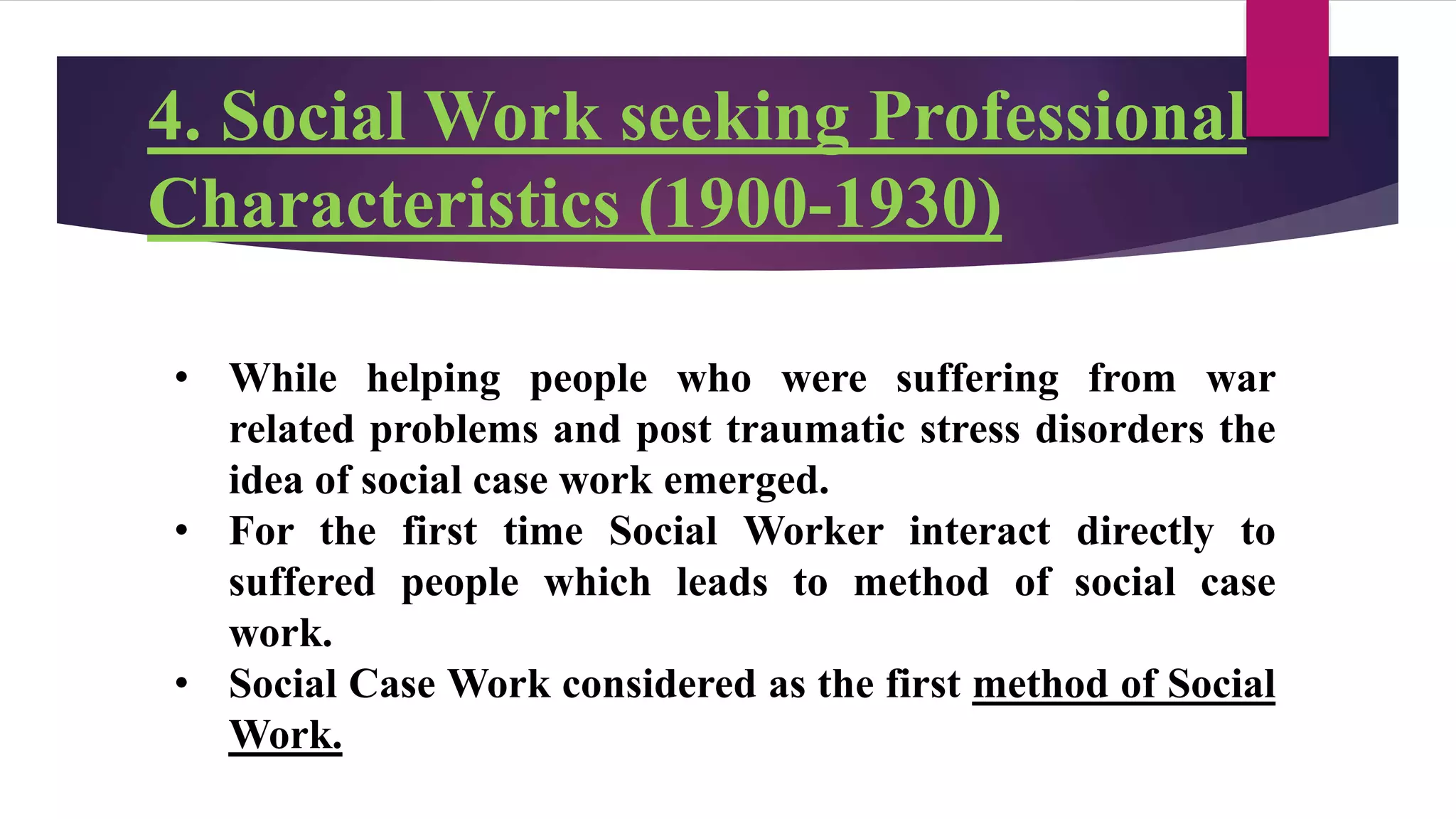 History of social work in usa | PPTX