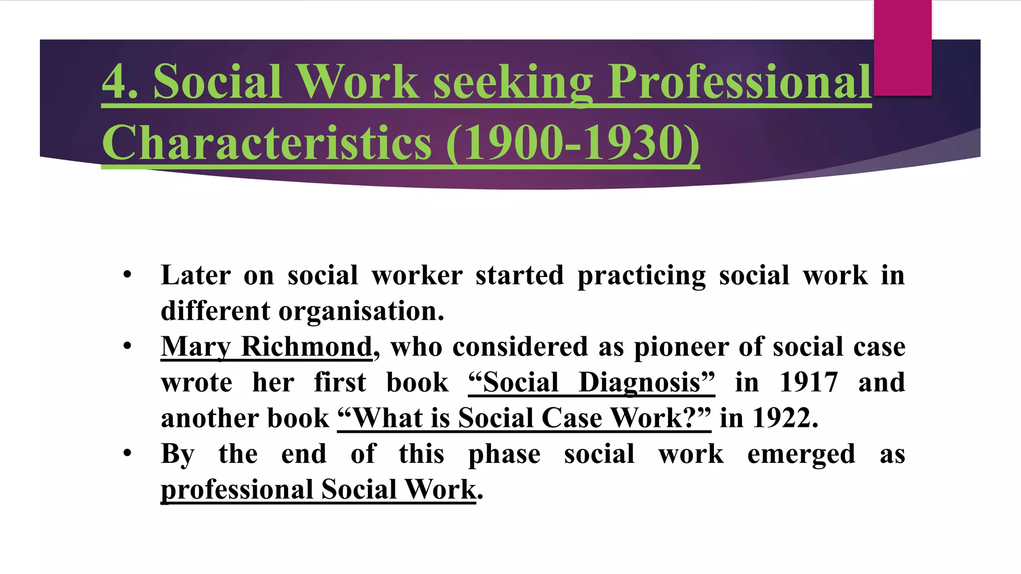 History of social work in usa | PPTX