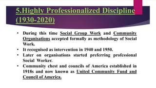 History of social work in usa | PPTX