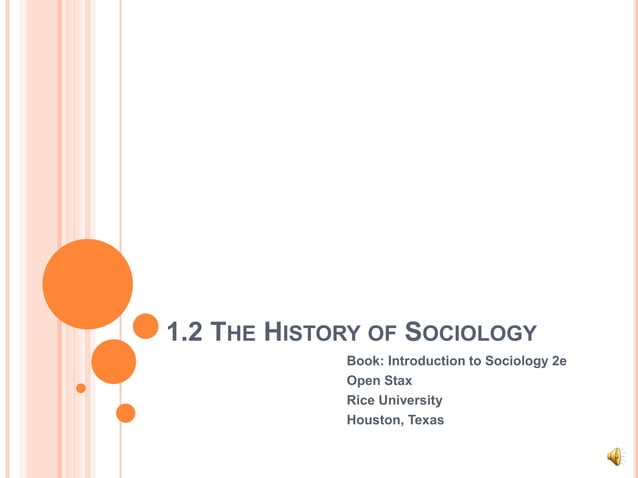 History of sociology( An Introduction to Sociology) | PPTX