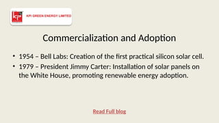 The History Of Solar Energy And Solar Panels Innovation | PPTX