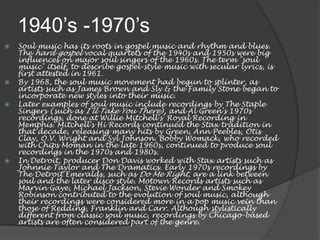 History of soul music | PPTX