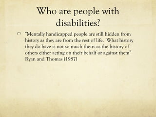 History of special education | PPT