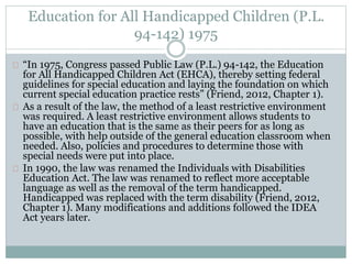 History of special education | PPTX