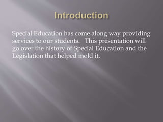 History of special education | PPT