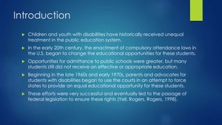 History of special education | PPTX