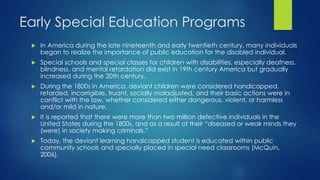 History of special education | PPTX