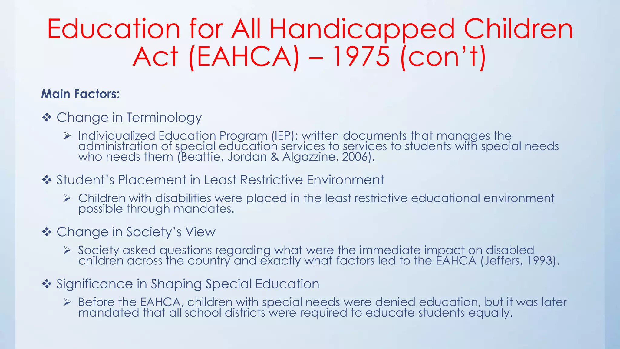History of special education april wells_wk1 | PPTX