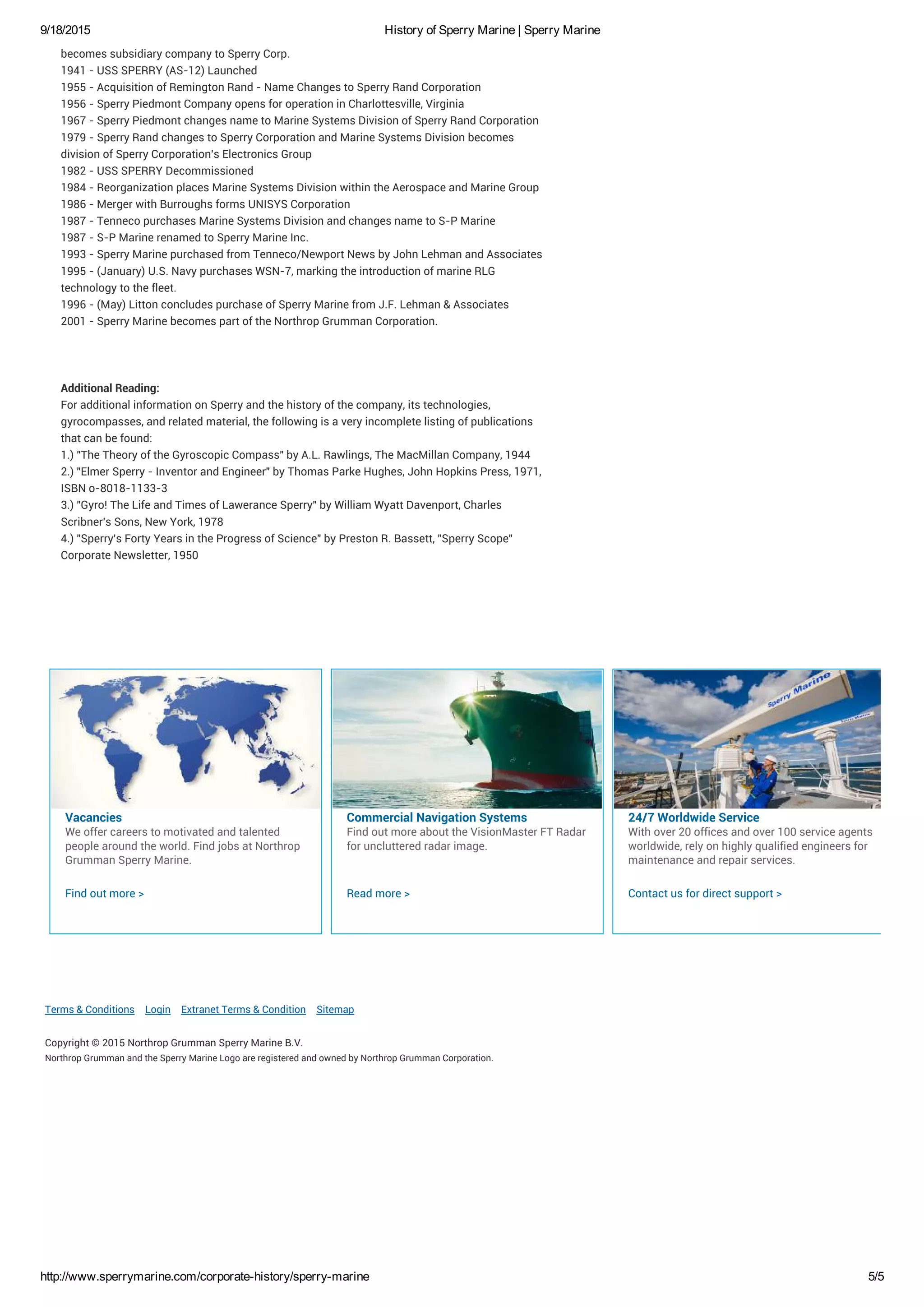 History of sperry marine | PDF