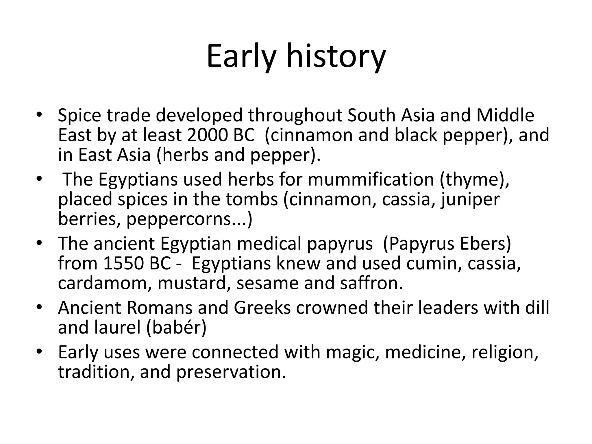 History of spices and herbs | PPTX