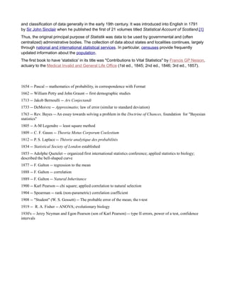 History of statistics | ODT
