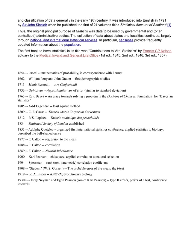 History of statistics | ODT | Physics | Science