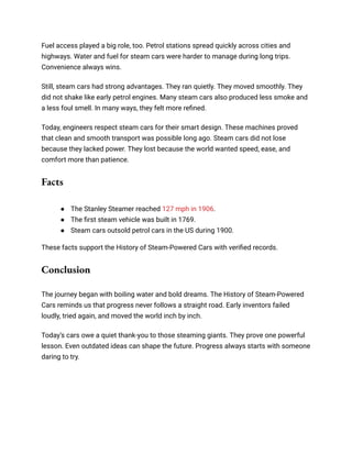 History of Steam-Powered Cars That Changed Transport Forever.pdf