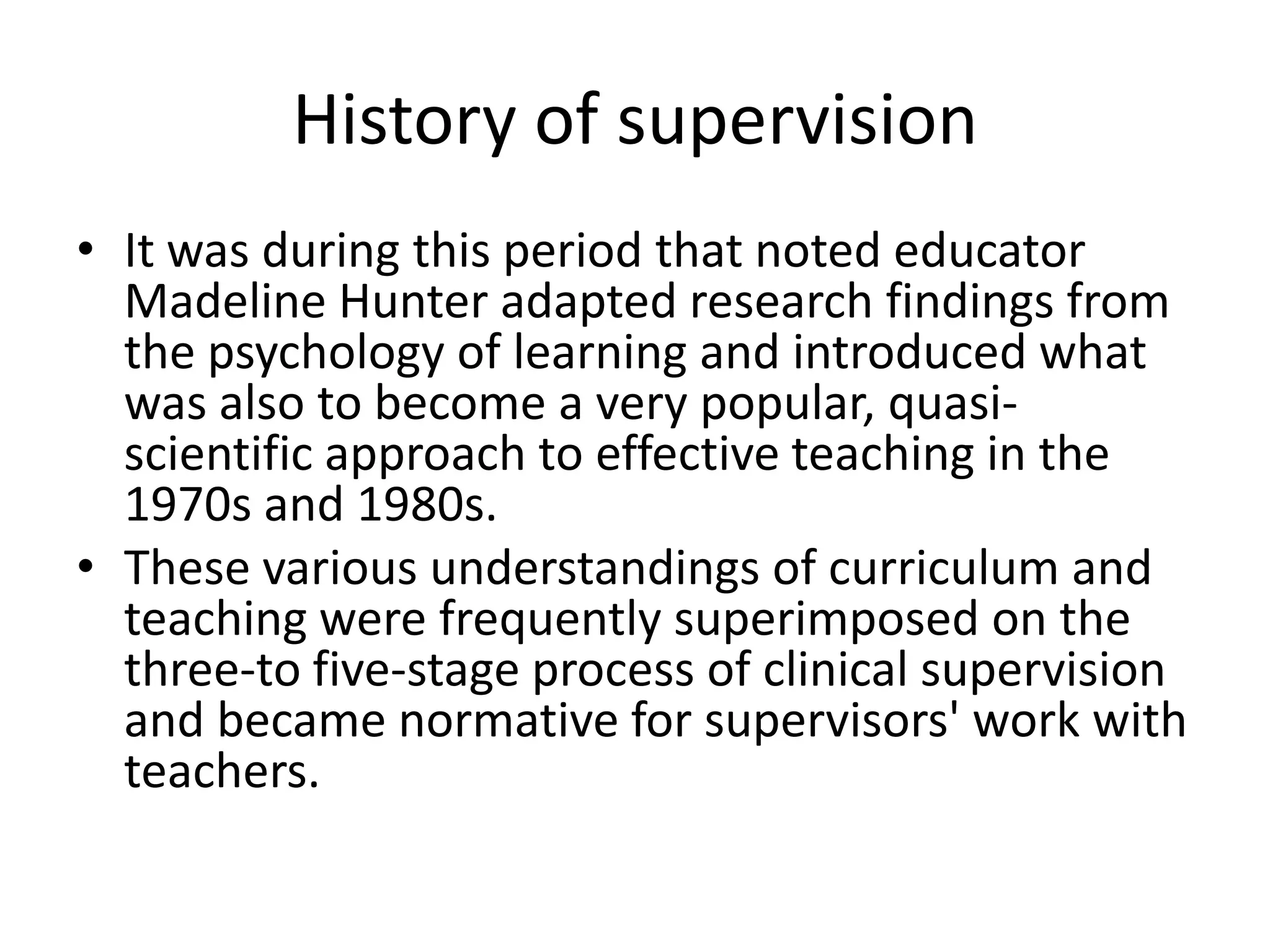 History of supervision | PPTX