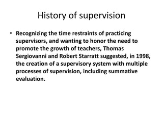 History of supervision | PPTX