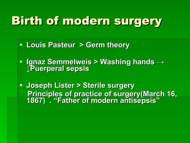 History Of Surgery | PPT | Surgery | Medical Health
