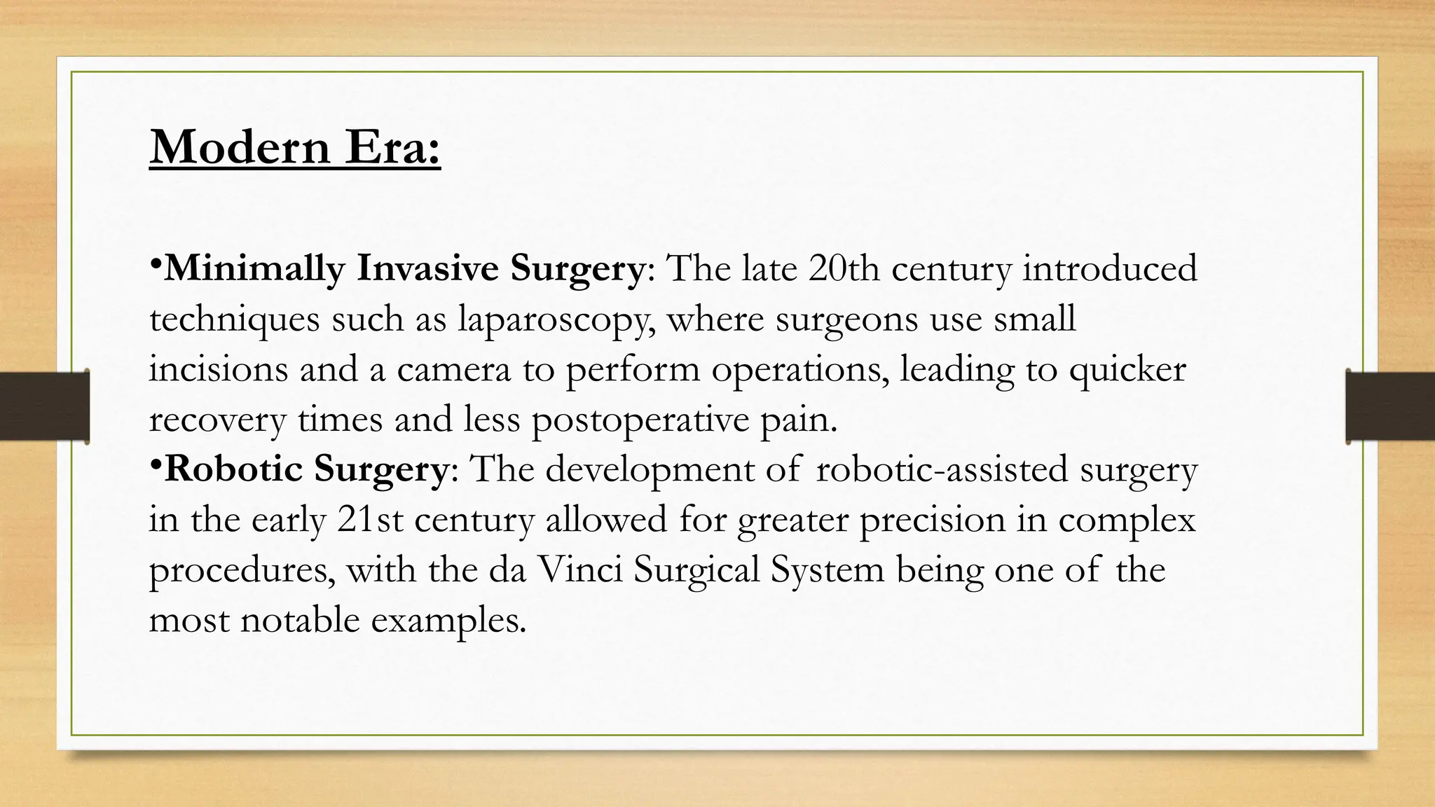 HISTORY OF SURGERY and its advancement in medicine | PPTX