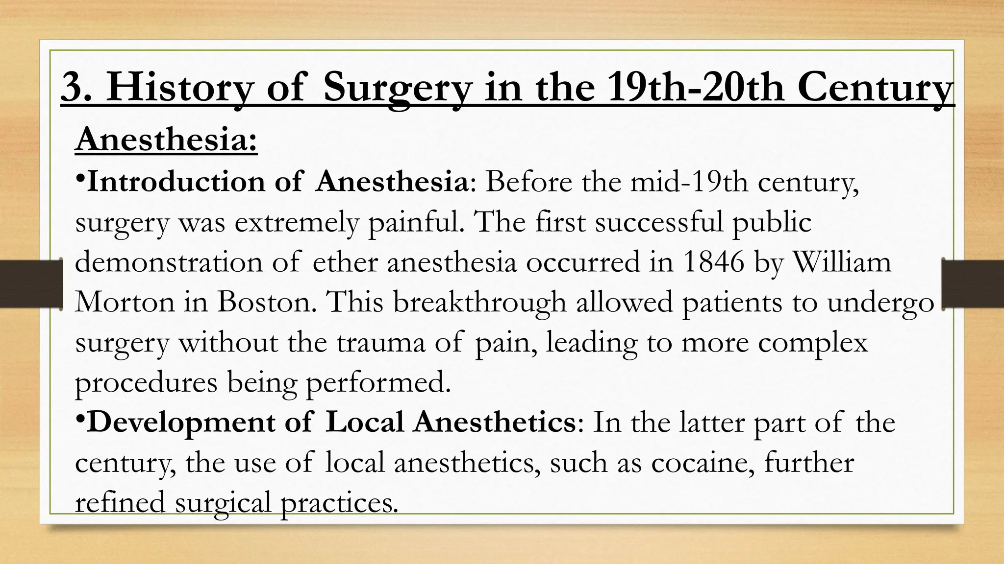 HISTORY OF SURGERY and its advancement in medicine | PPTX