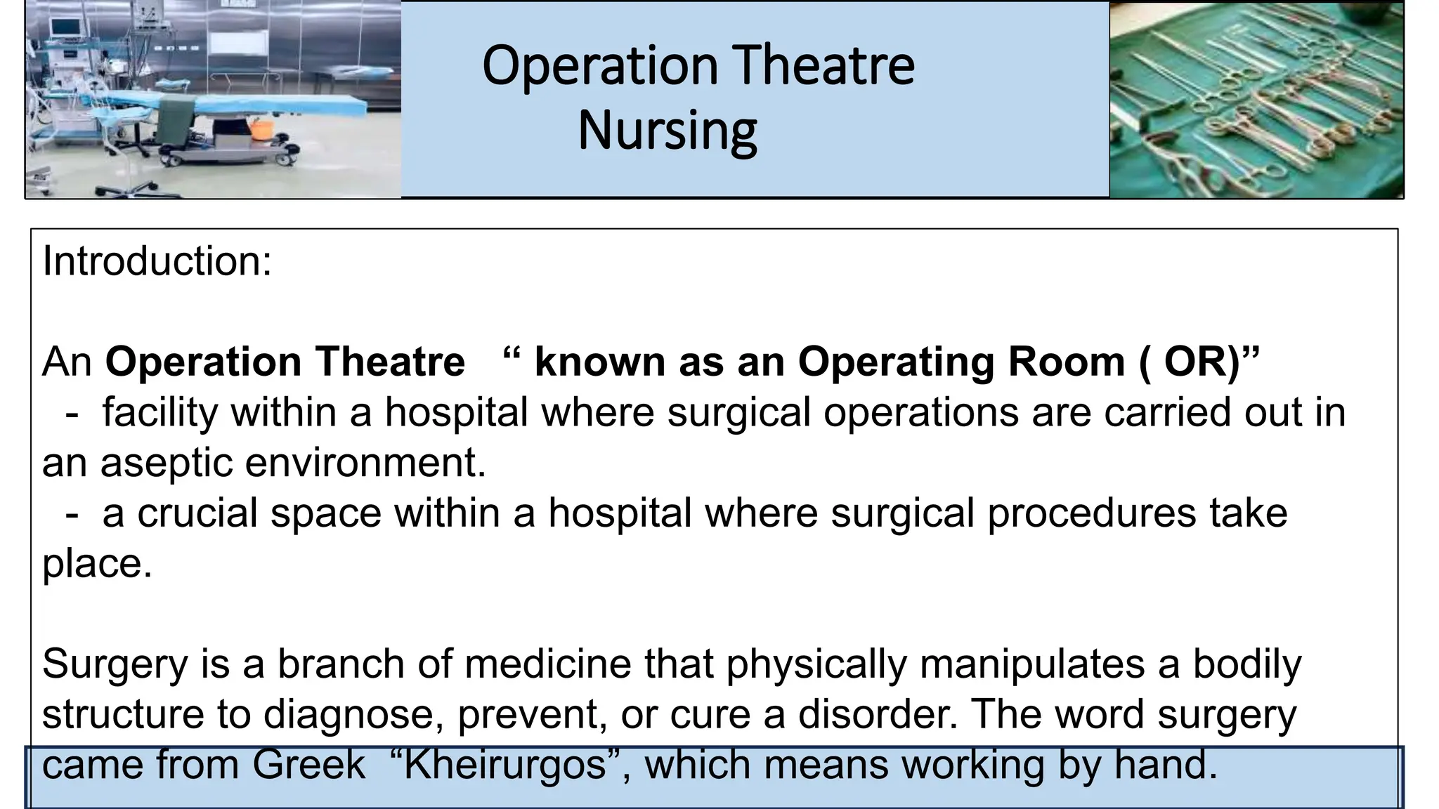 Operation Theatre Nursing -History of Surgery & Anesthesia.pptx